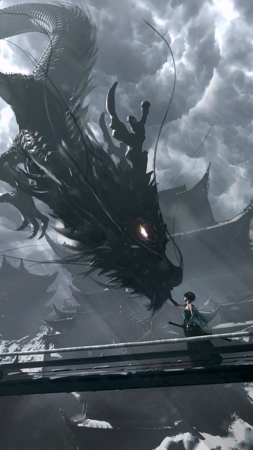 wlop ghostblade jade (ghostblade) monster sword | #1080700 | yande.re